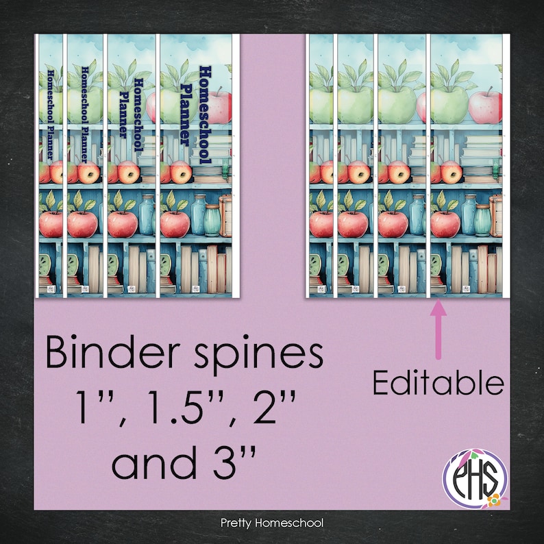 Printable Homeschool Planner Binder Cover, Editable Binder Cover ...
