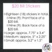 Twenty Dollar Bill Stickers - Money Stickers - Math Stickers ...