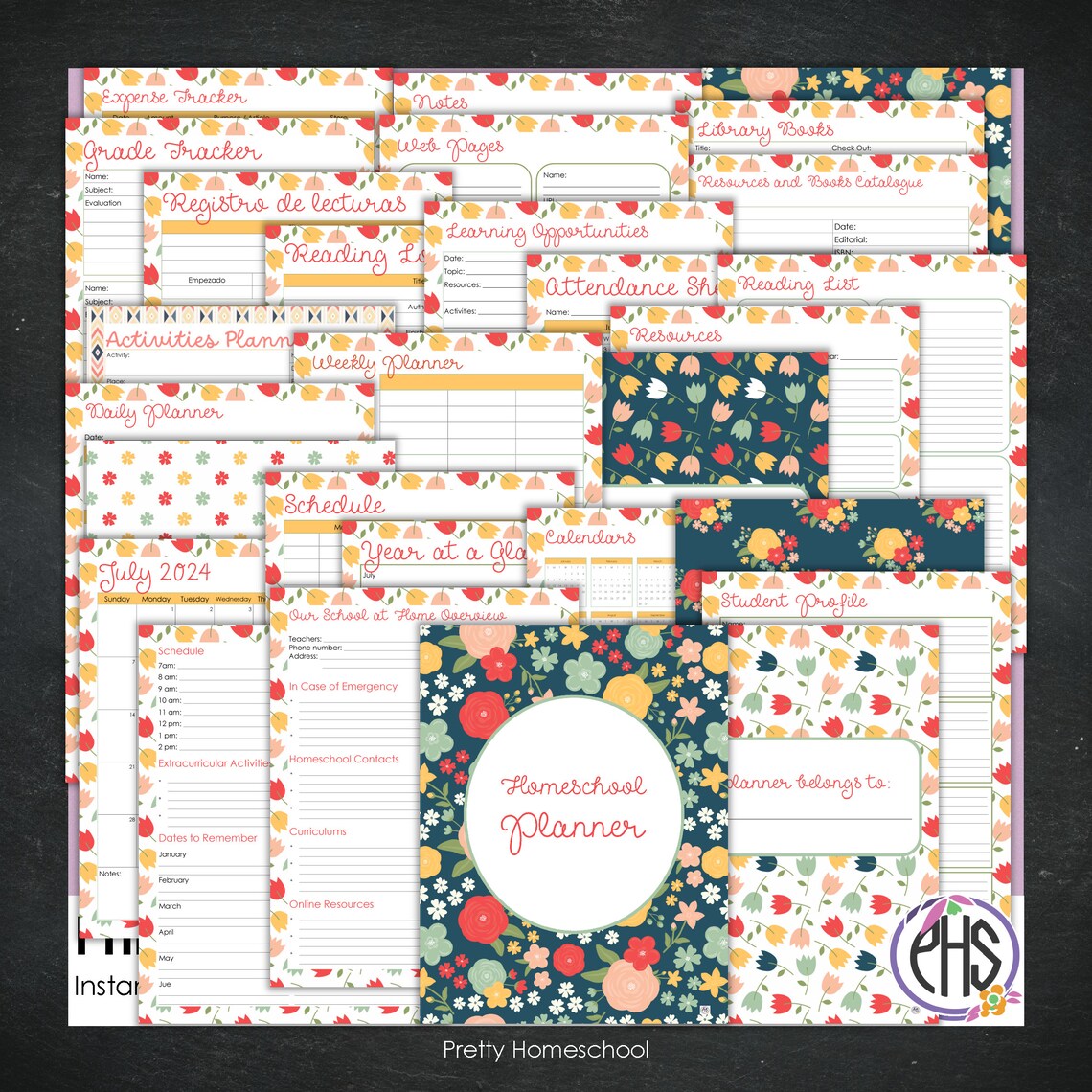 Printable Homeschool Planner, 2024 2025, Lesson Planner, Homeschool ...