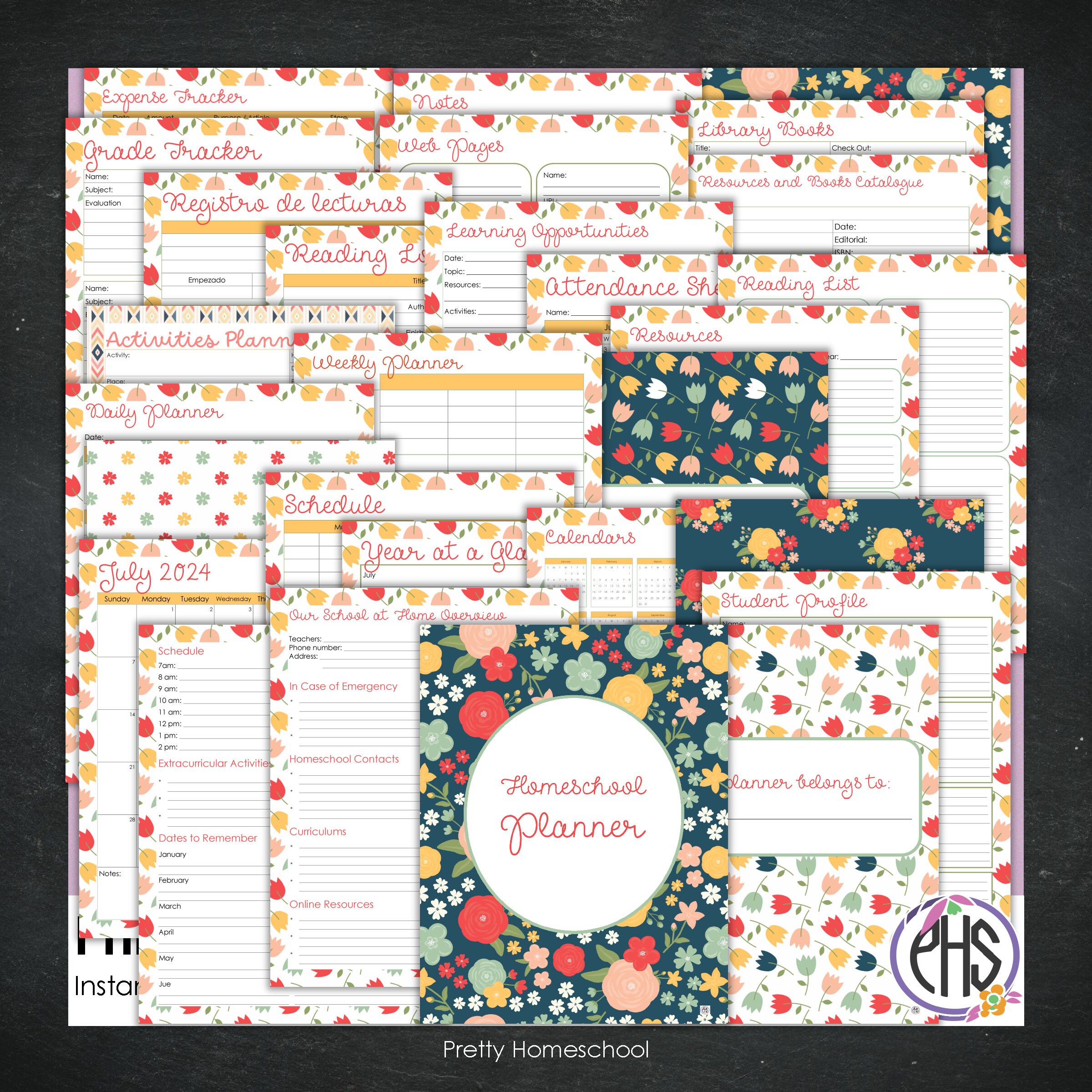 Printable Homeschool Planner, 2024 - 2025, Lesson Planner, Homeschool ...