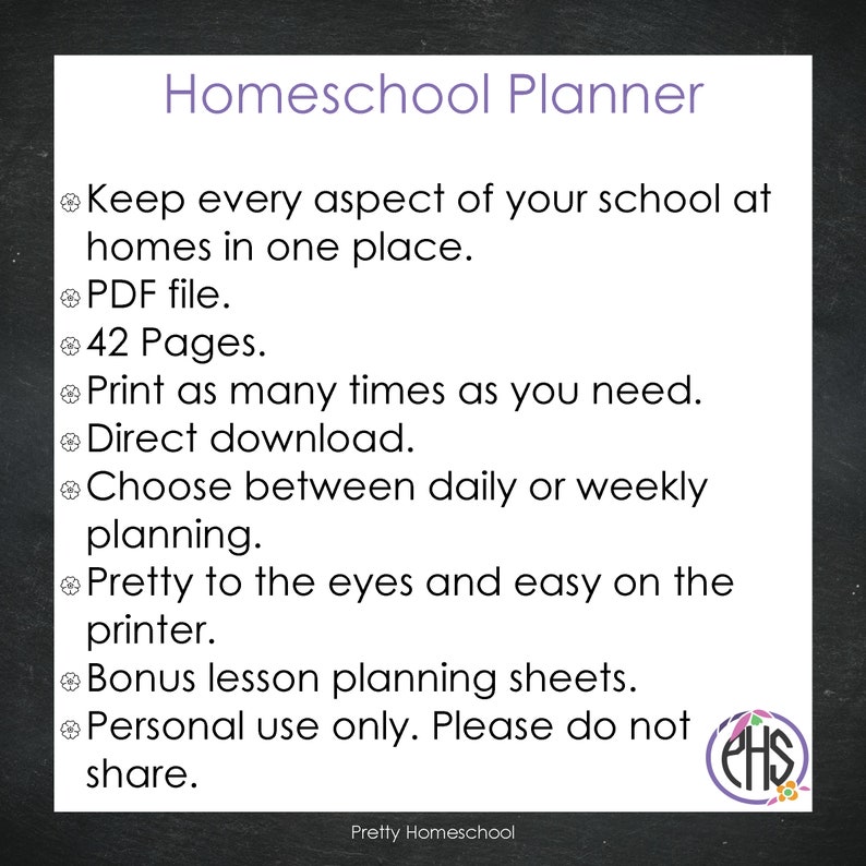 Printable Homeschool Planner, 2024 2025, Lesson Planner, Homeschool ...