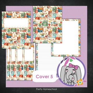 Printable and Editable Binder Covers and Spines - Vintage School Theme ...