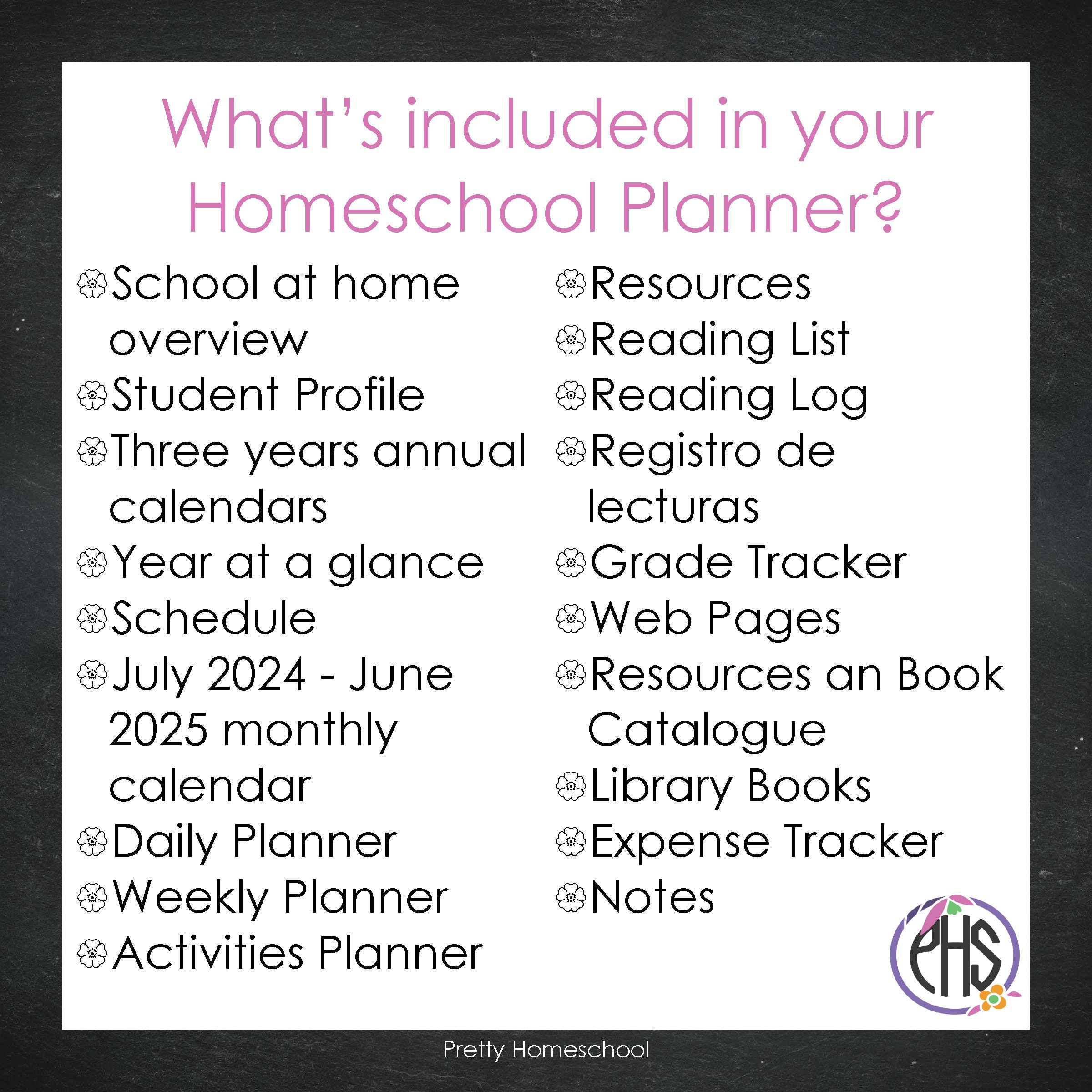 Printable Homeschool Planner, 2024 2025, Lesson Planner, Homeschool ...