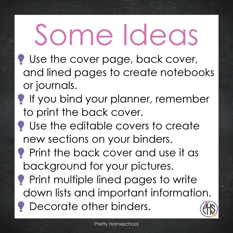 Printable Homeschool Planner Binder Cover, Editable Binder Cover ...