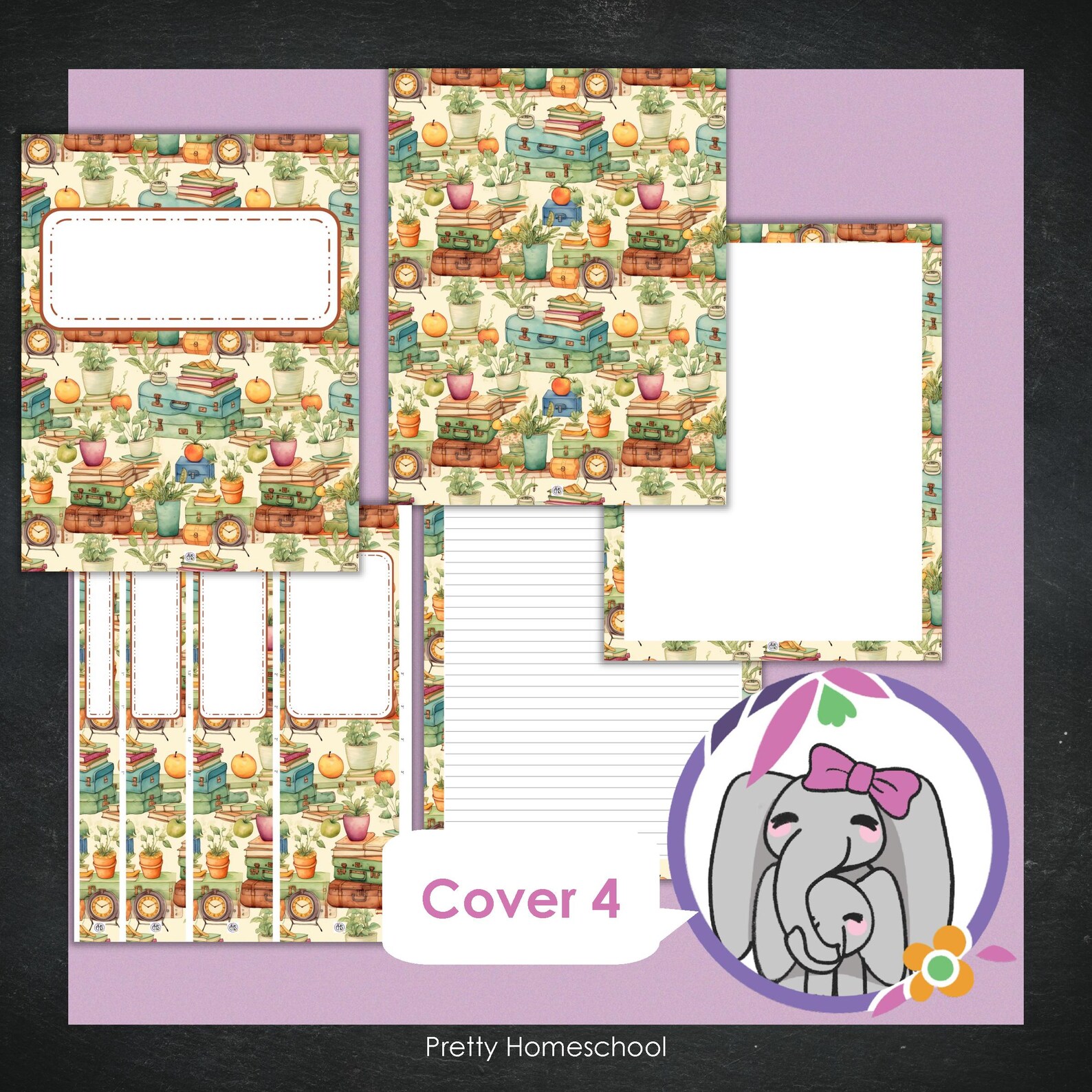 Printable and Editable Binder Covers and Spines - Vintage School Theme ...