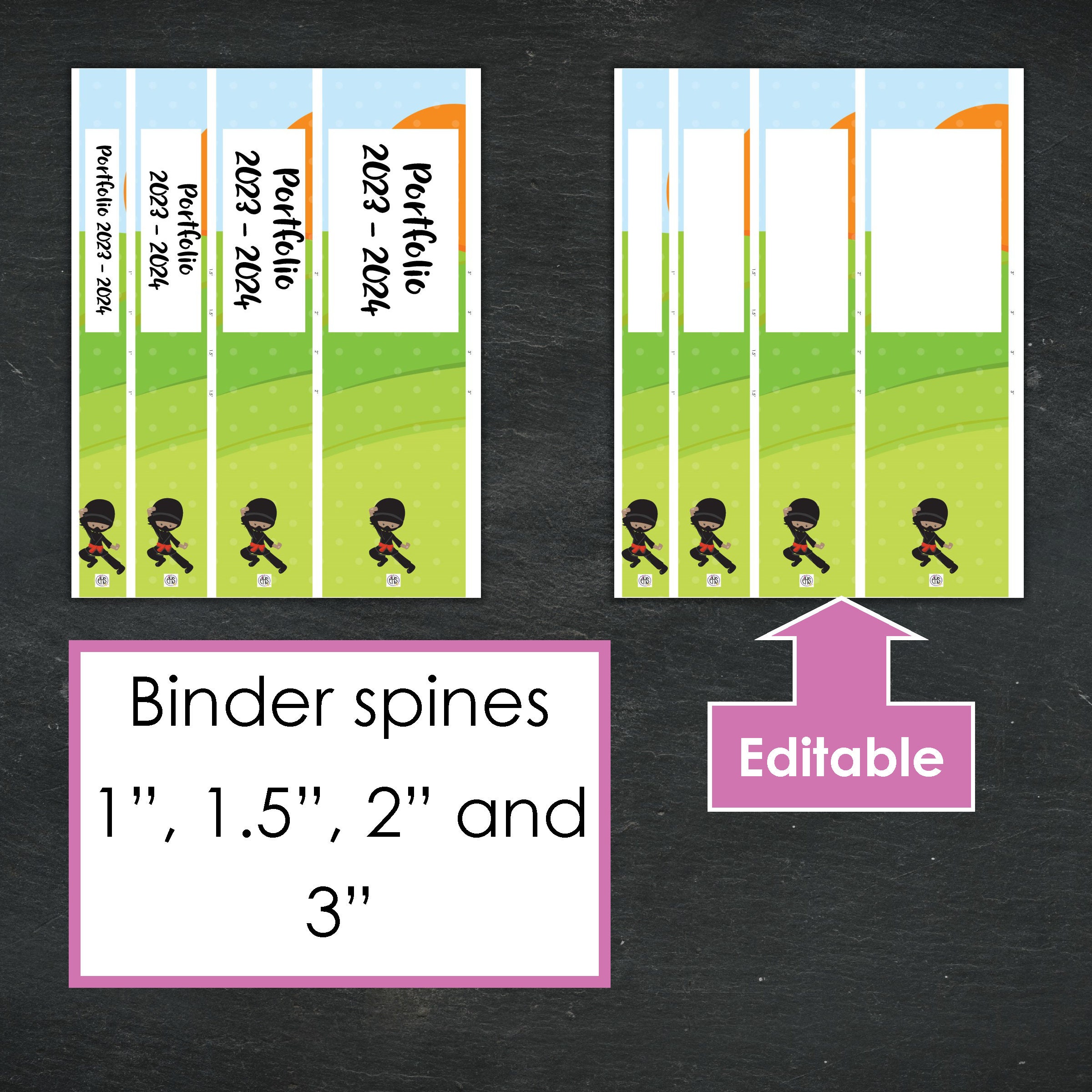 Printable Homeschool Portfolio Binder Cover, Editable Binder Cover ...