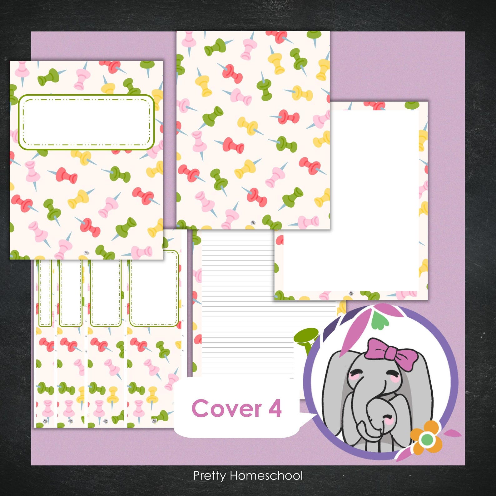 Printable and Editable Binder Covers and Spines - School Stationary ...