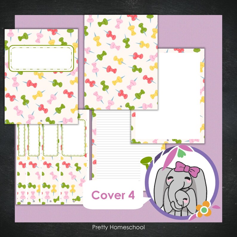 Printable and Editable Binder Covers and Spines - School Stationary ...