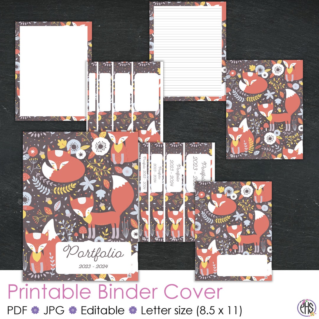 Printable Homeschool Portfolio Binder Cover Editable Binder - Etsy