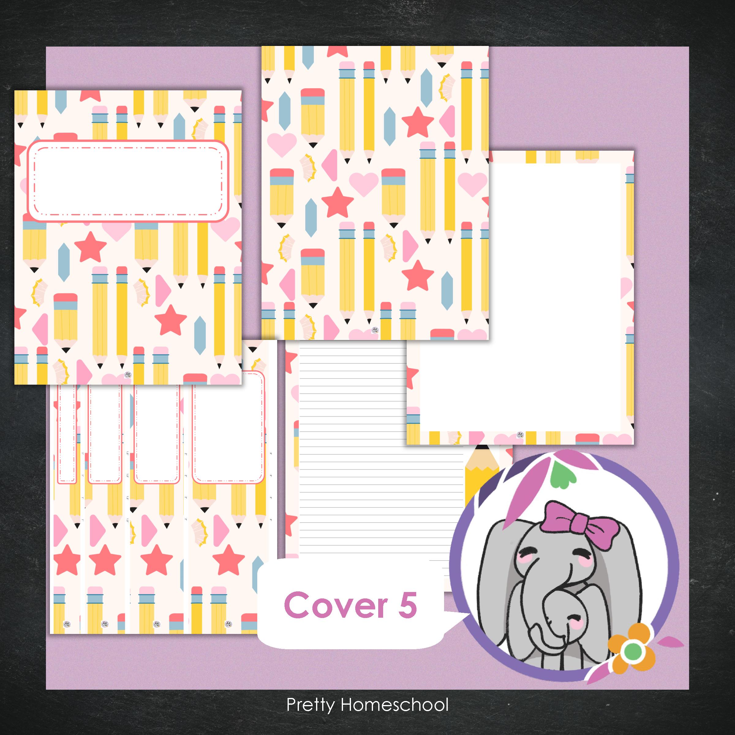 Printable and Editable Binder Covers and Spines - School Stationary ...