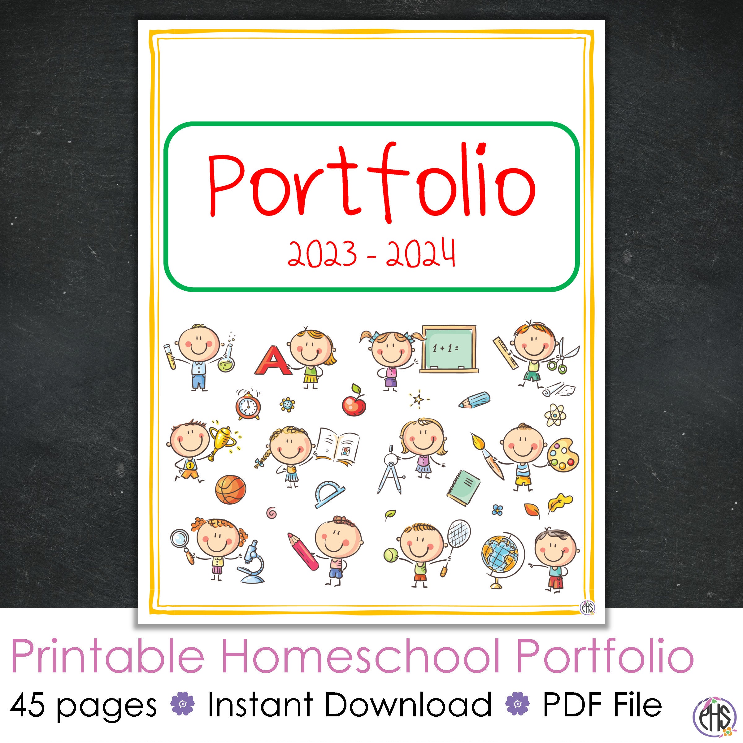Printable Homeschool Portfolio, End of Year Progress Report, Homeschool ...