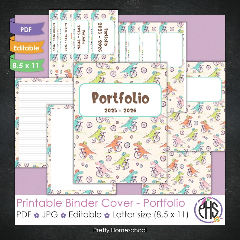Homeschool Portfolio Binder 2025–2026 | Editable and Printable Binder ...