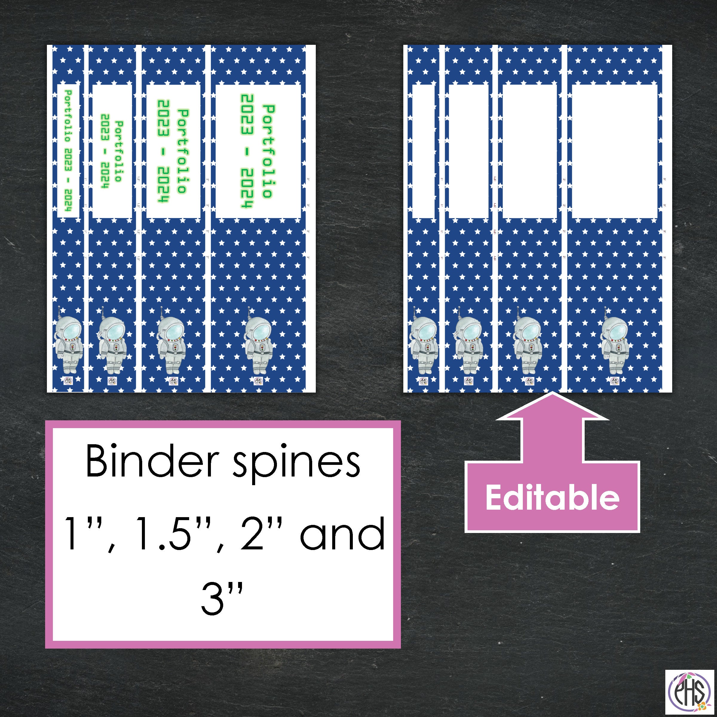 Printable Homeschool Portfolio Binder Cover, Editable Binder Cover ...