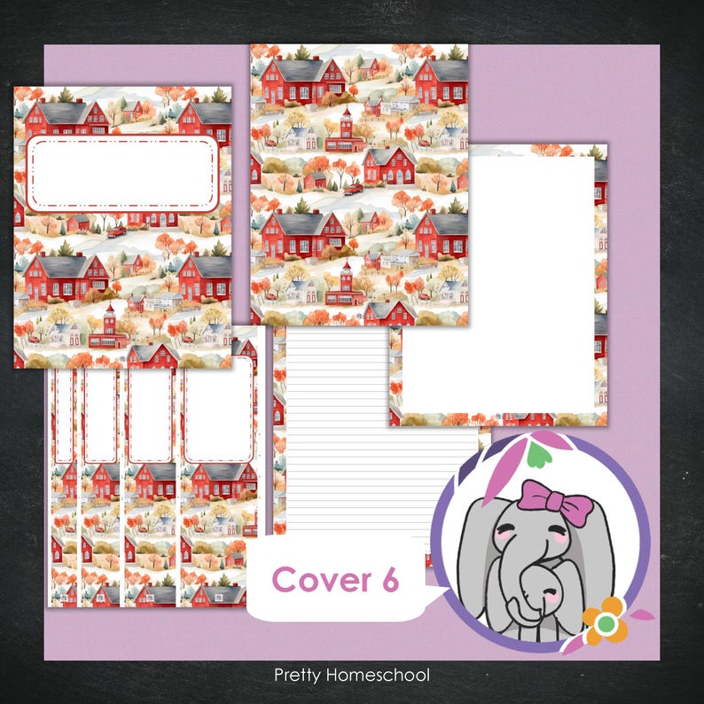 Printable and Editable Binder Covers and Spines - Vintage School Theme ...