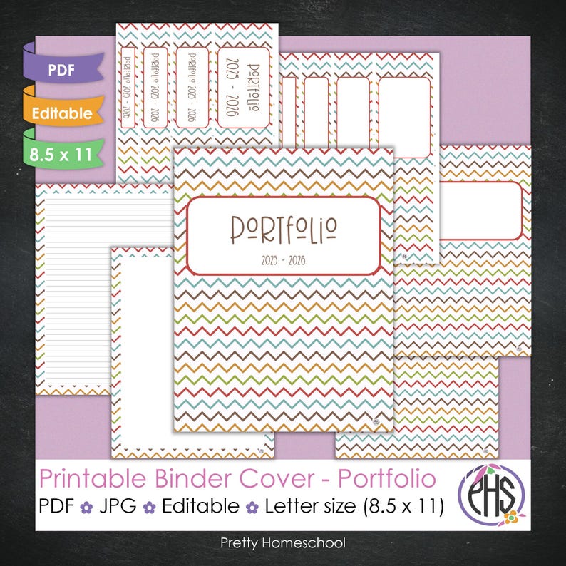 Homeschool Portfolio Binder 2025–2026 | Editable and Printable Binder ...