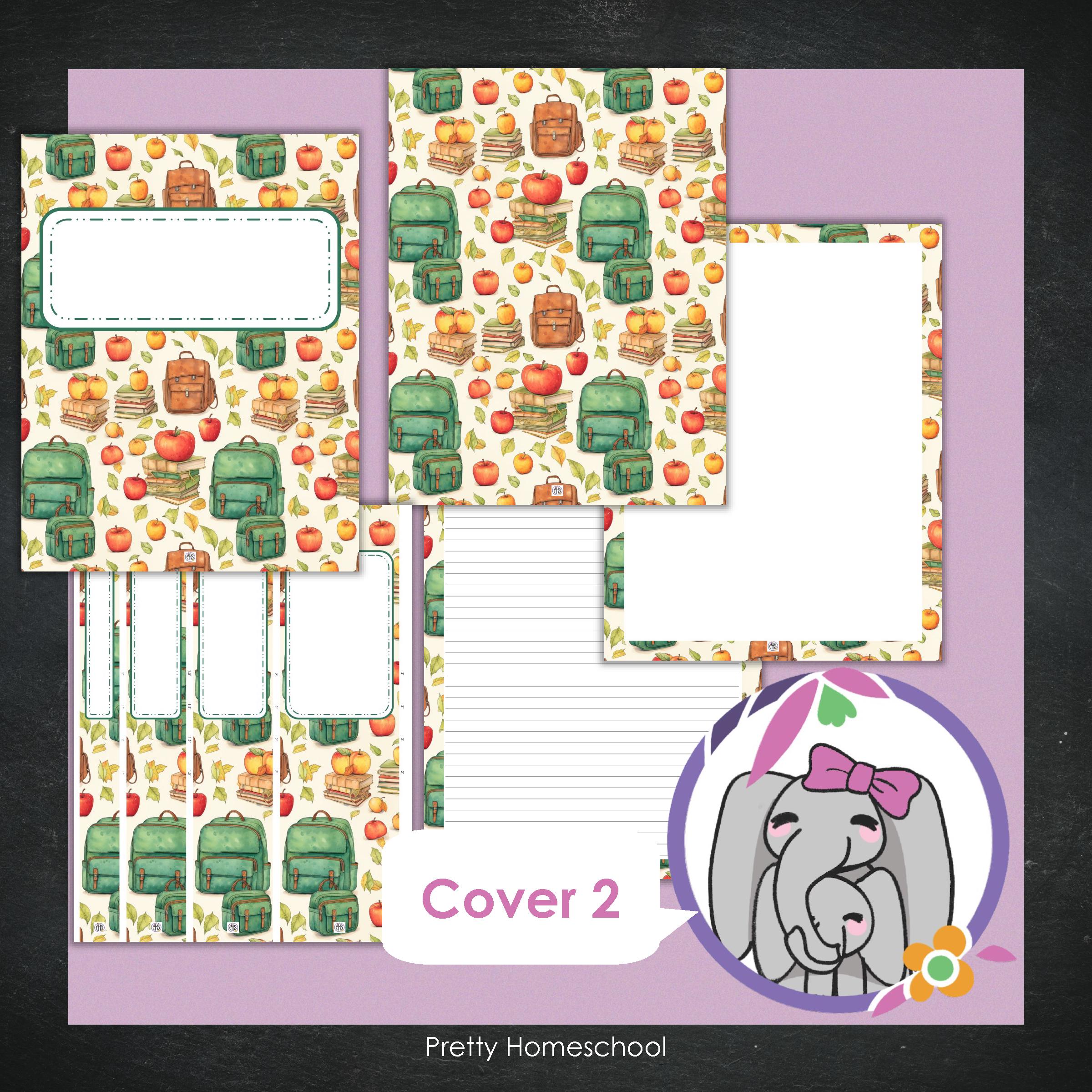 Printable and Editable Binder Covers and Spines - Vintage School Theme ...