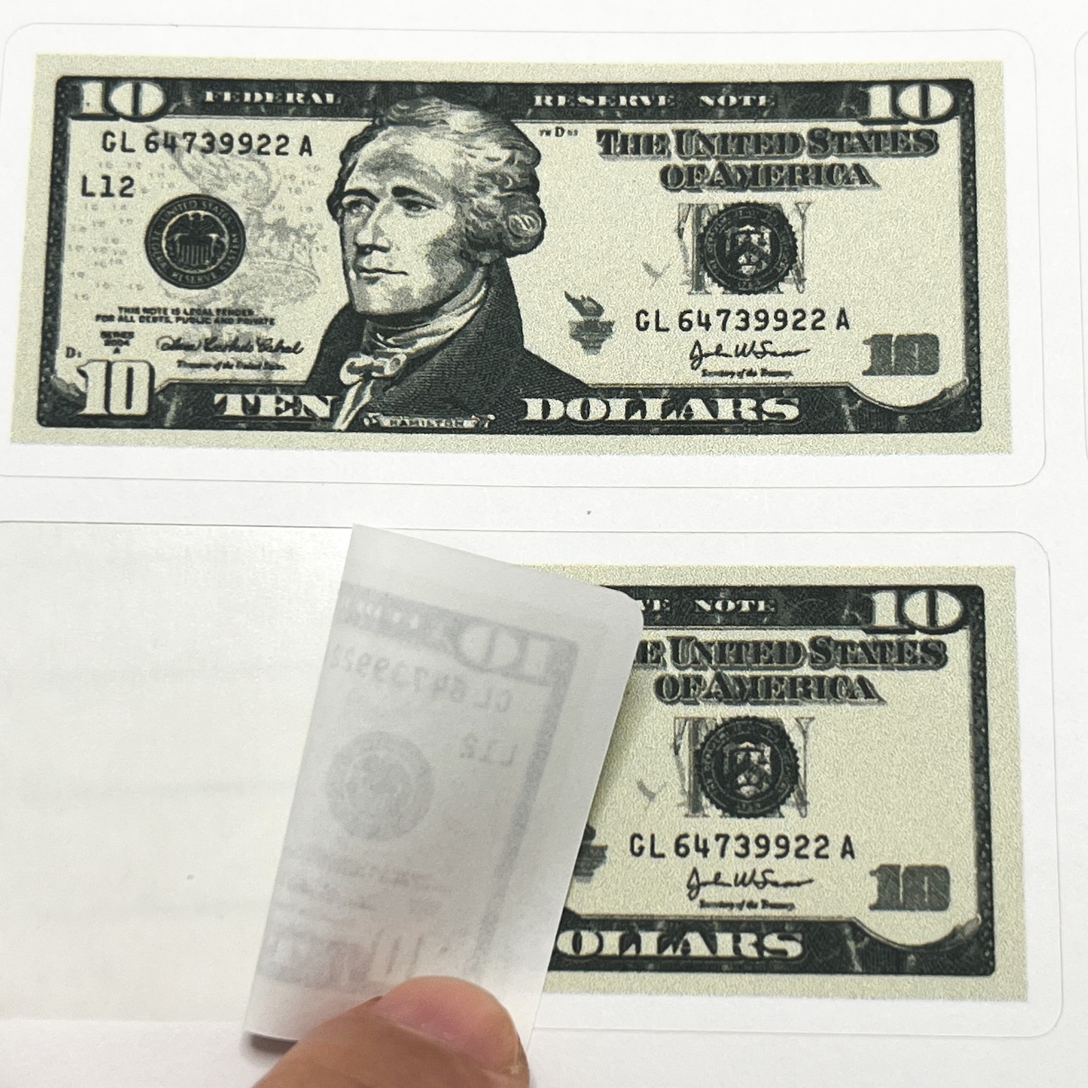 Ten Dollar Bill Stickers - Money Stickers - Math Stickers - Educational ...