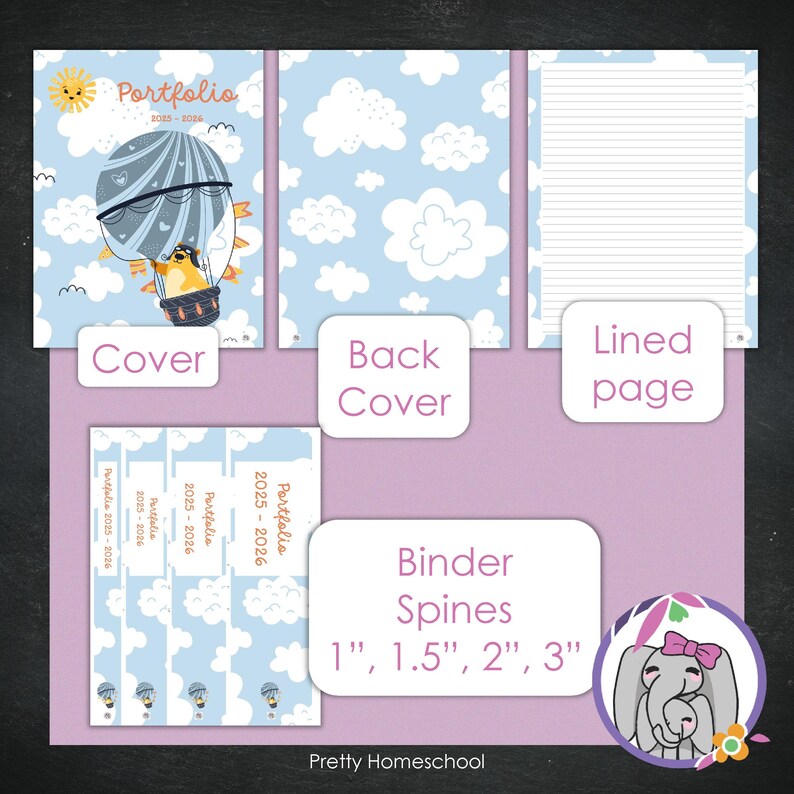 Homeschool Portfolio Binder 2025–2026 | Editable and Printable Binder ...