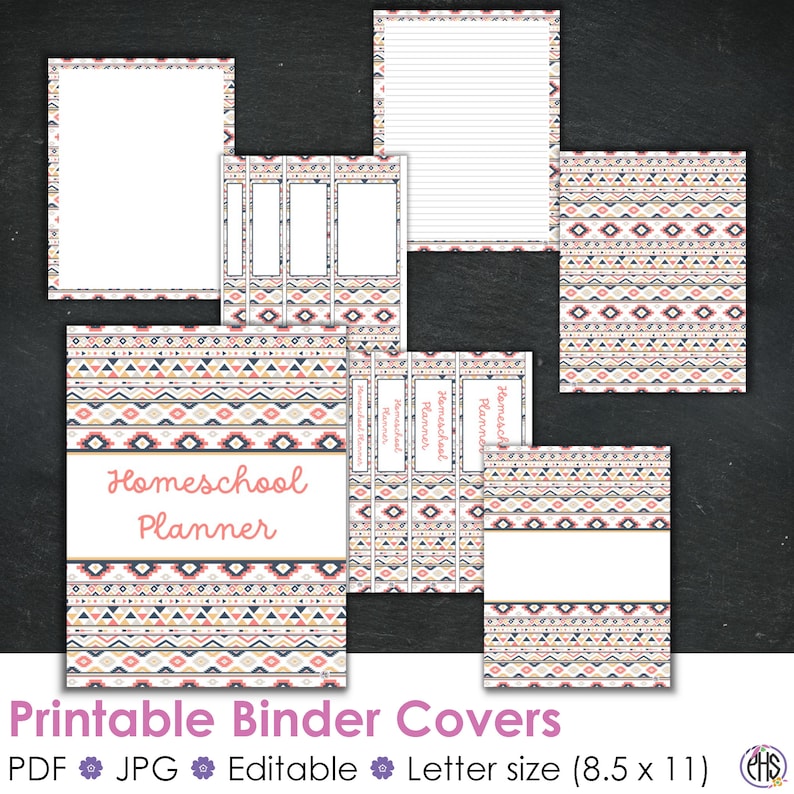 Printable Homeschool Planner Binder Cover Editable Binder - Etsy