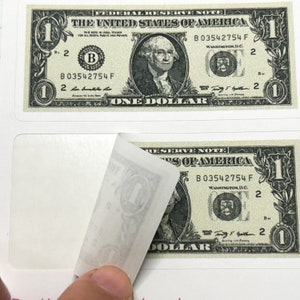 One Dollar Bill Stickers - Math Stickers - Educational Stickers ...