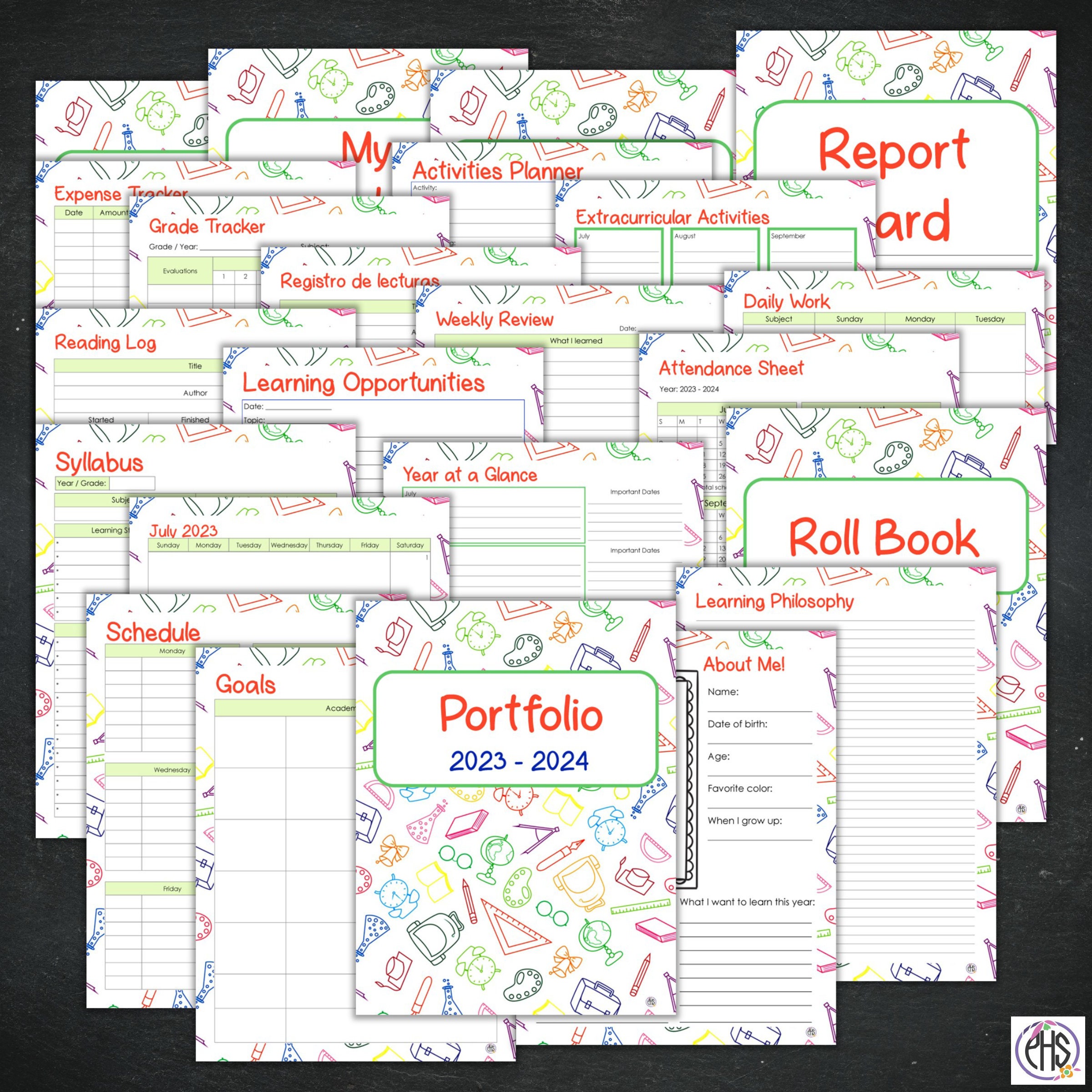 Homeschool Portfolio, End of Year Progress Report, Homeschool Binder ...