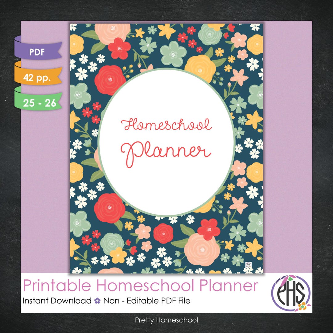 Printable Homeschool Planner 2025-2026 | Lesson Planner for Multiple ...
