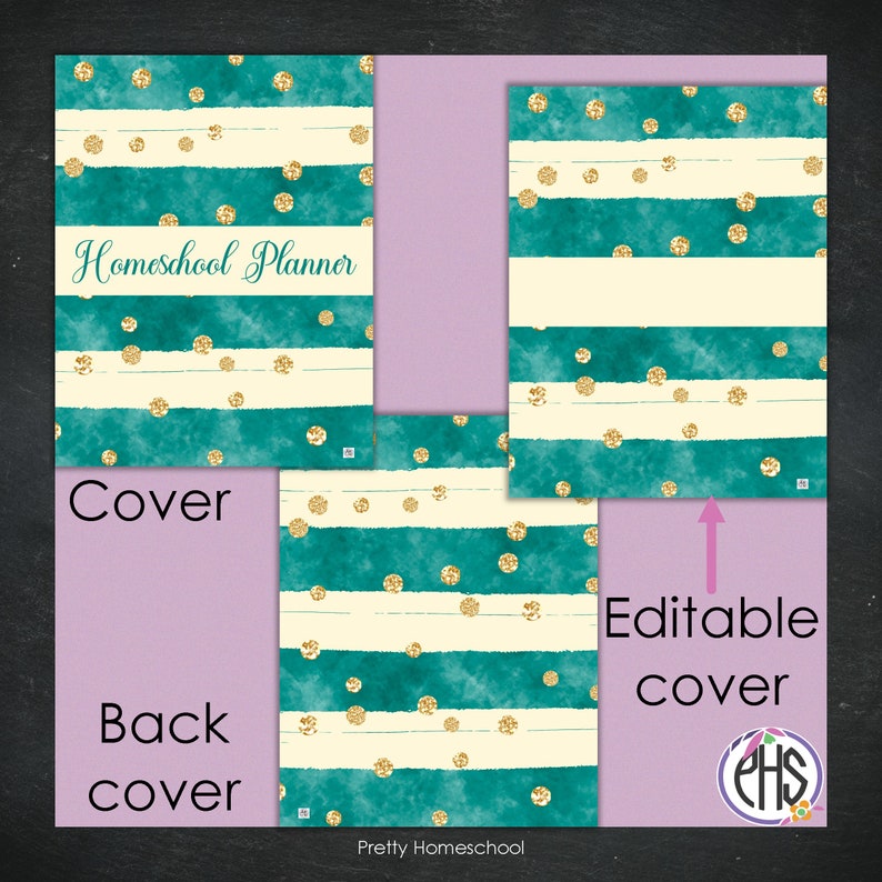 Printable Homeschool Planner Binder Cover, Editable Binder Cover ...