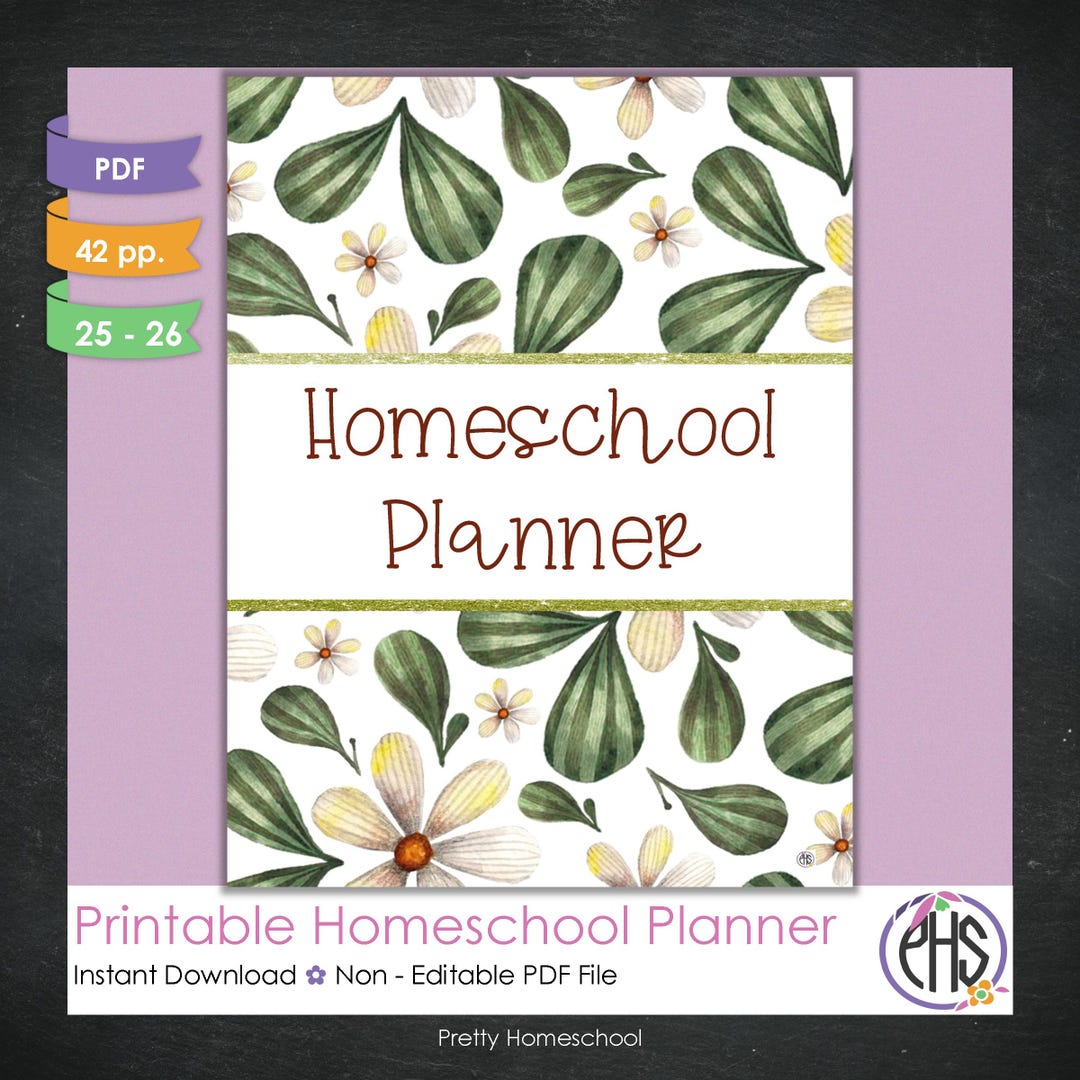 Printable Homeschool Planner 2025-2026 | Lesson Planner for Multiple ...
