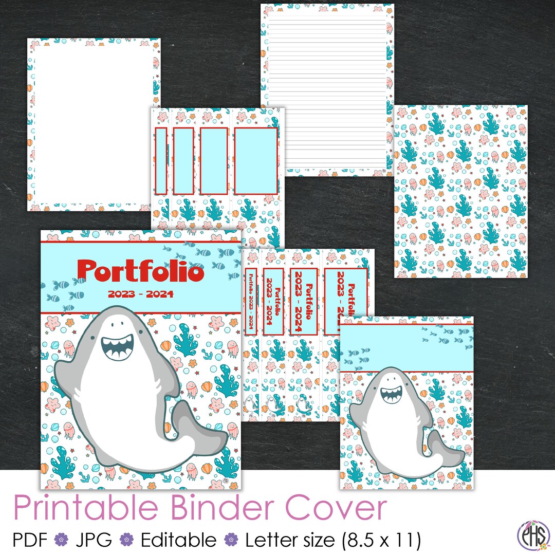 Portada de carpeta imprimible Homeschool Portfolio, portada de carpeta ...