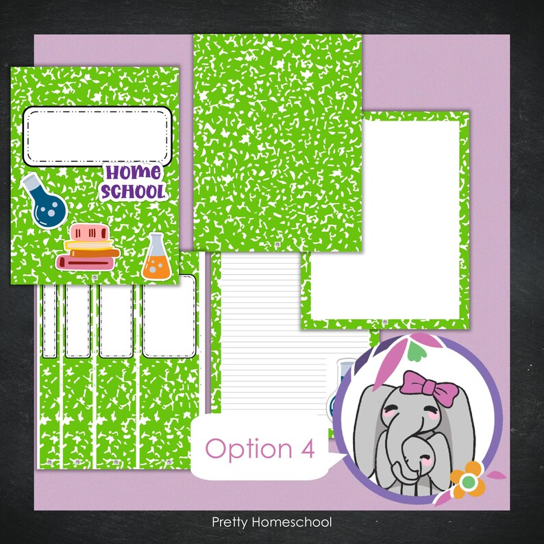 Printable and Editable Binder Covers and Spines - Composition Notebook ...