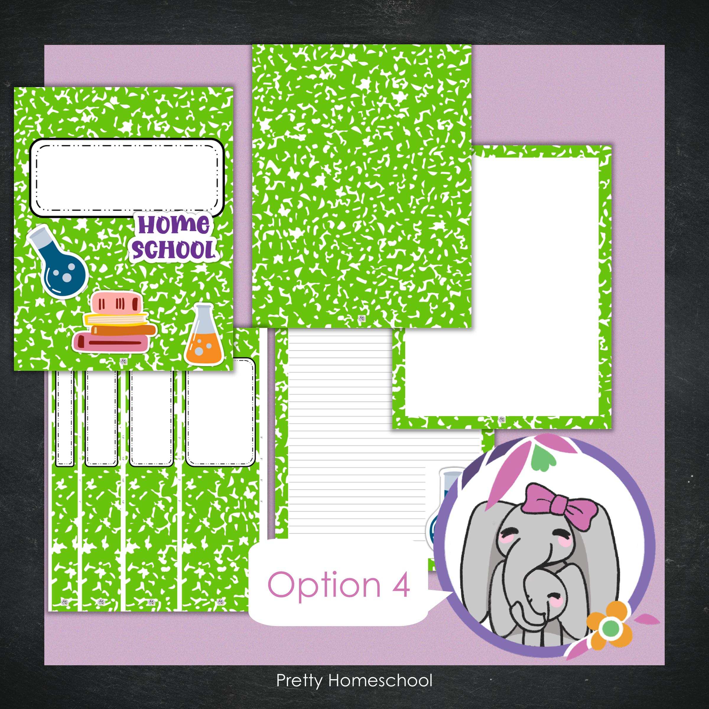 Printable and Editable Binder Covers and Spines - Composition Notebook ...