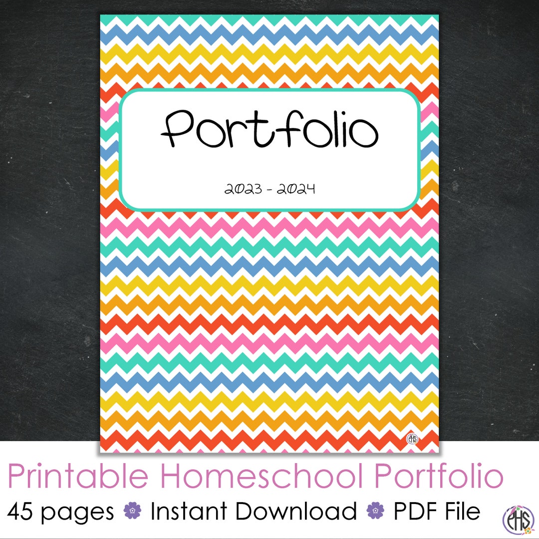 Printable Homeschool Portfolio, End of Year Progress Report, Homeschool ...