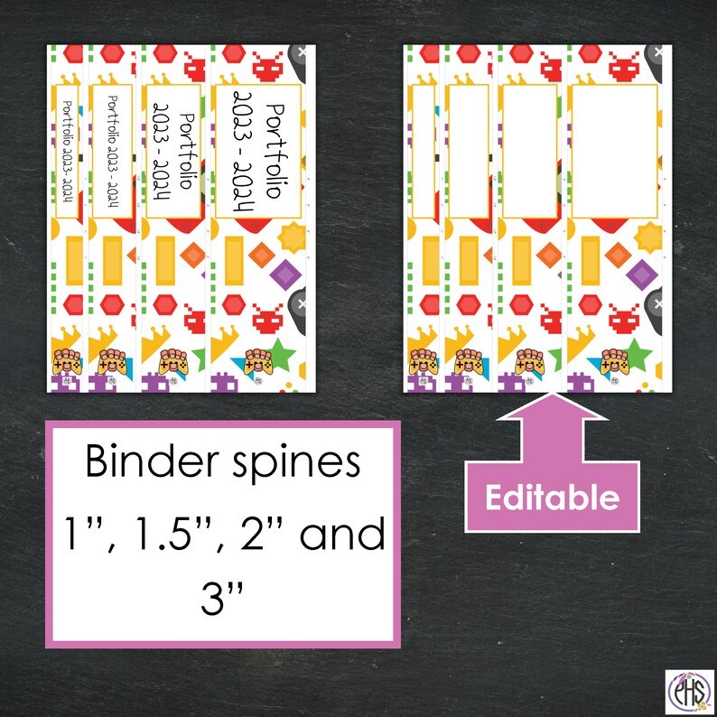 Printable Homeschool Portfolio Binder Cover, Editable Binder Cover ...