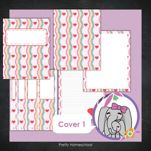 Printable and Editable Binder Covers and Spines - School Stationary ...