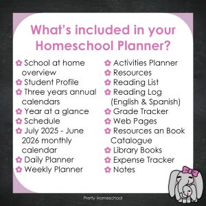 Printable Homeschool Planner 2025-2026 | Lesson Planner for Multiple ...