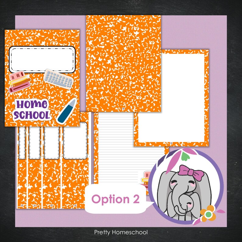 Printable and Editable Binder Covers and Spines - Composition Notebook ...