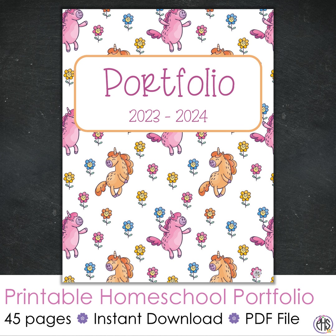 Printable Homeschool Portfolio, End of Year Progress Report, Homeschool ...