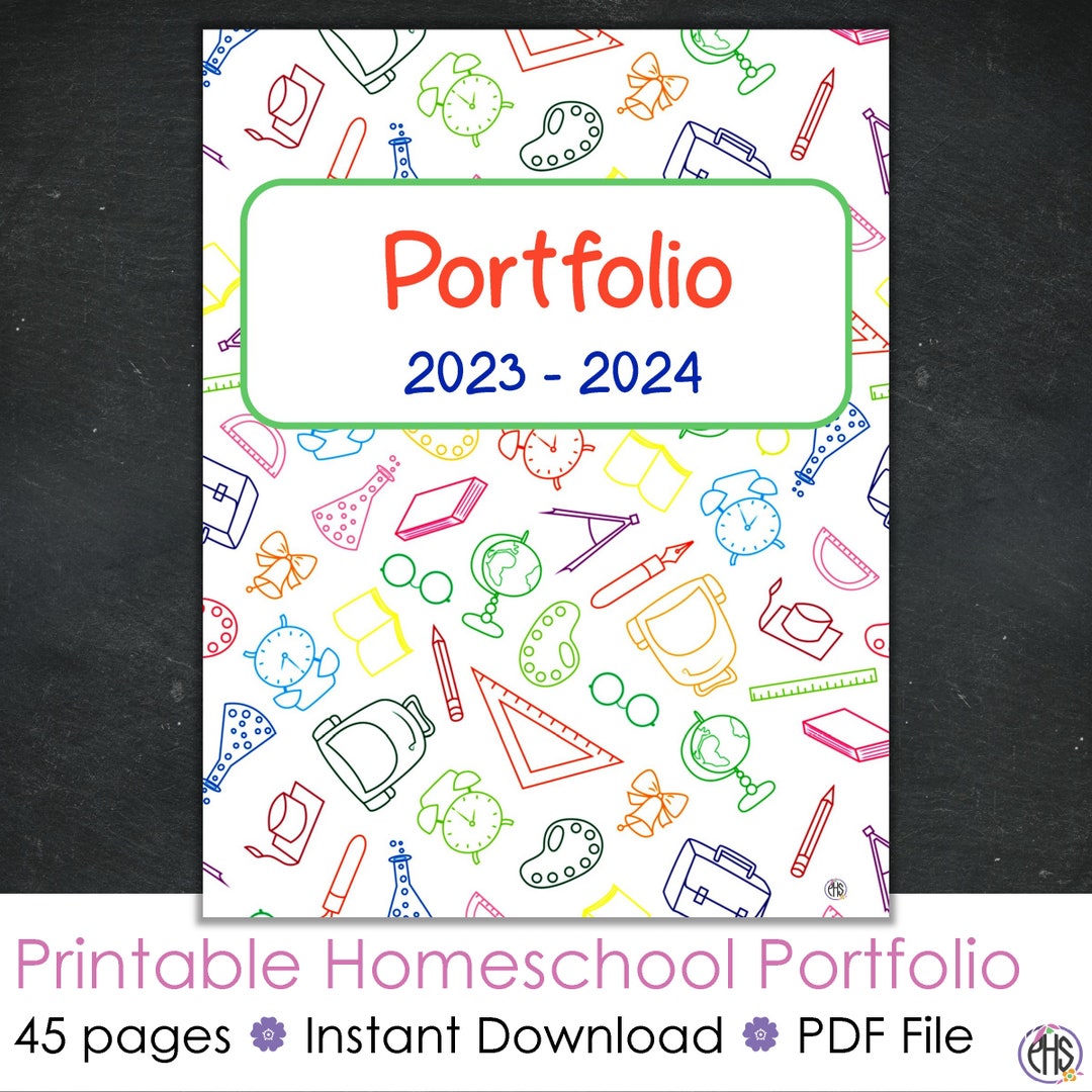 Printable Homeschool Portfolio, End of Year Progress Report, Homeschool ...