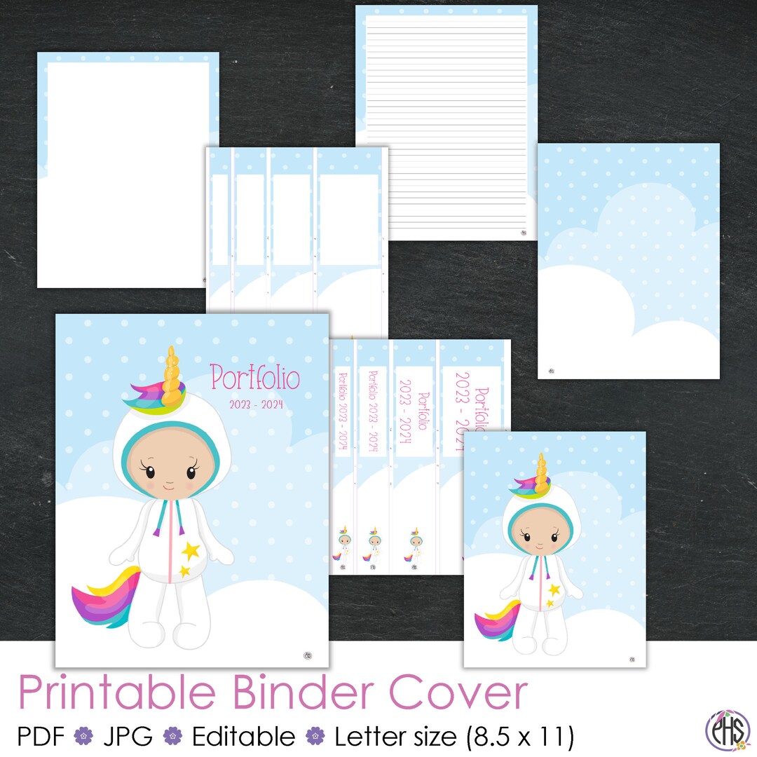 Printable Homeschool Portfolio Binder Cover Editable Binder - Etsy