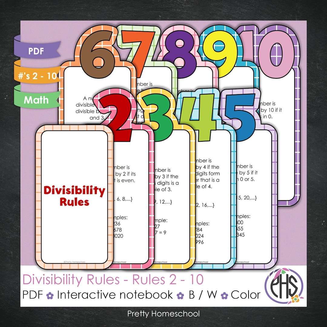 Divisibility Rules Math Activity - Printable Game & Worksheets ...