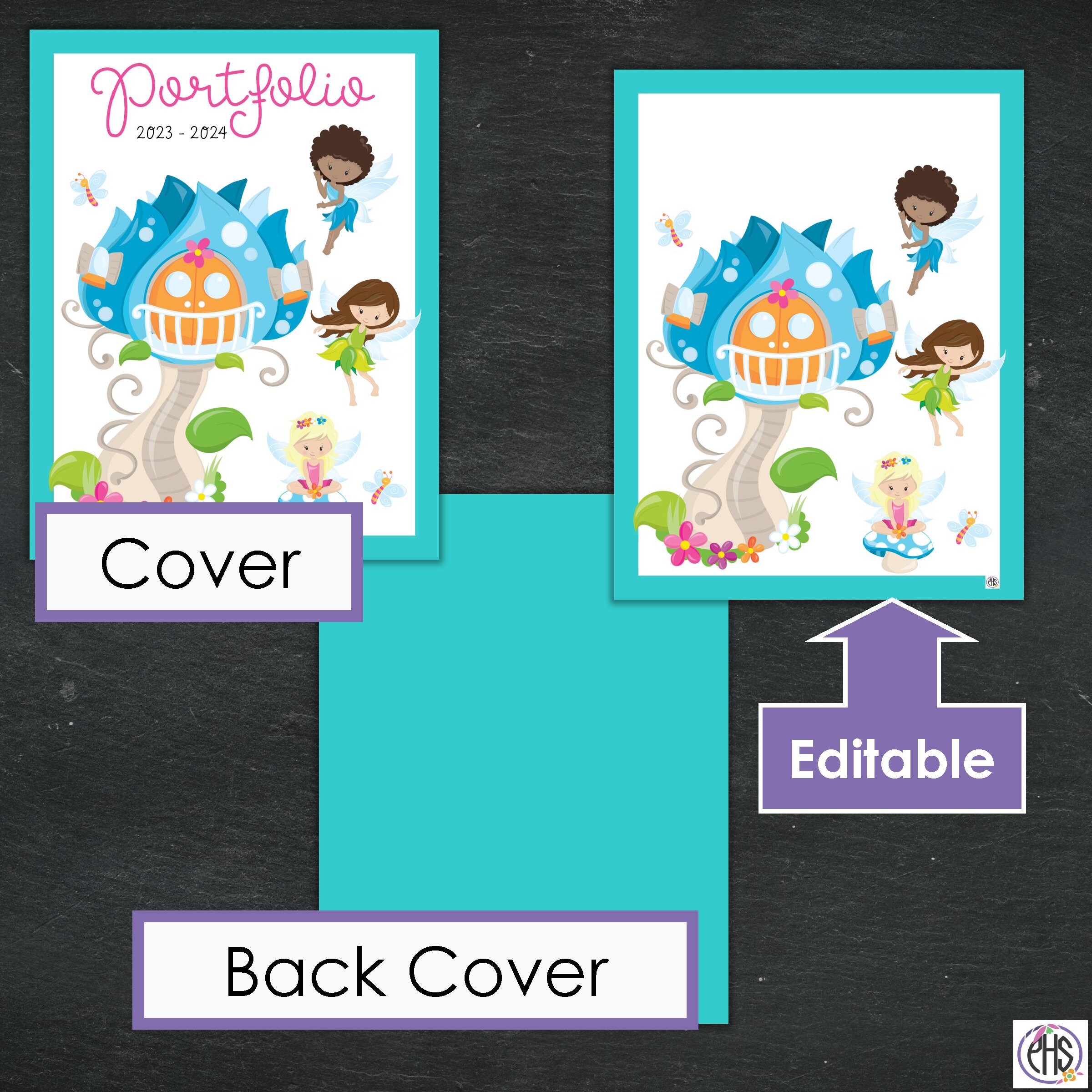 Printable Homeschool Portfolio Binder Cover, Editable Binder Cover ...