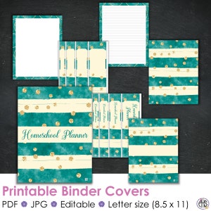 Printable Homeschool Planner Binder Cover Editable Binder - Etsy