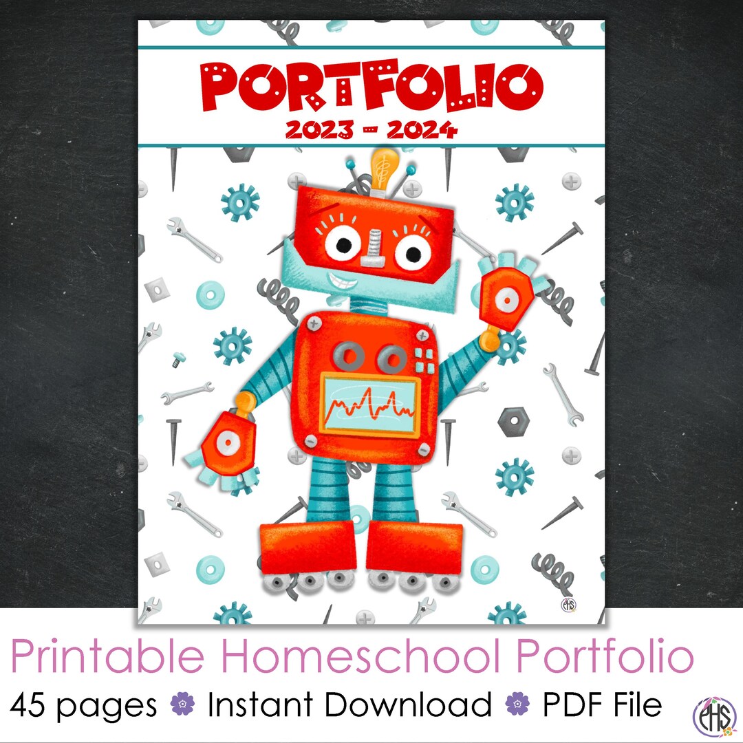 Printable Homeschool Portfolio, End of Year Progress Report, Homeschool ...