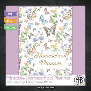 Printable Homeschool Planner 2025-2026 | Lesson Planner for Multiple ...