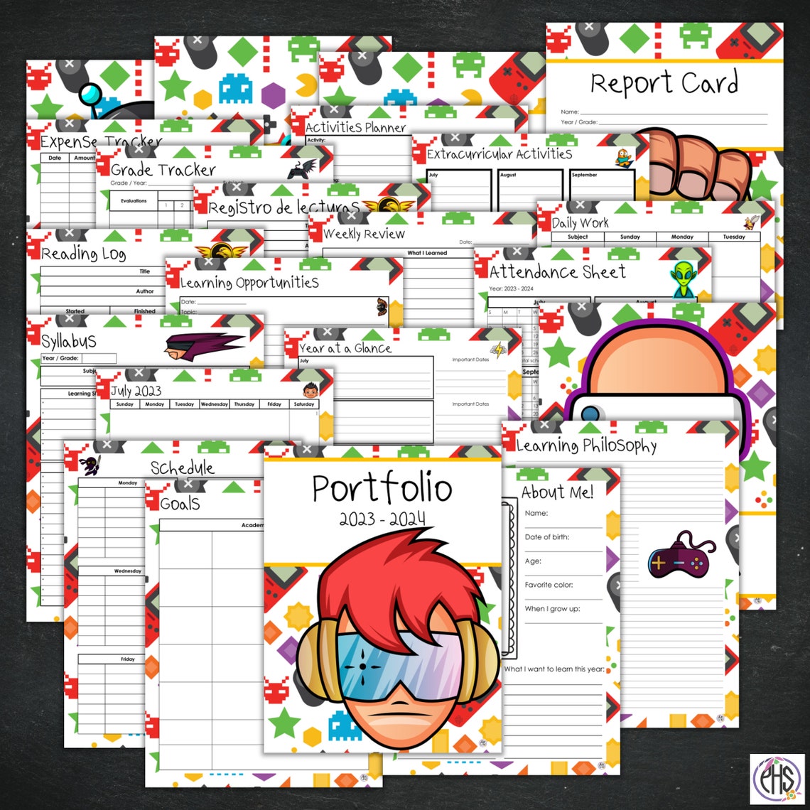 Printable Homeschool Portfolio, End of Year Progress Report, Homeschool ...