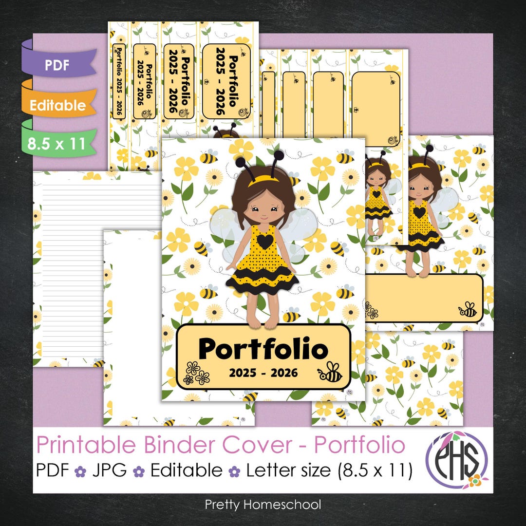 Homeschool Portfolio Binder 2025–2026 | Editable and Printable Binder ...