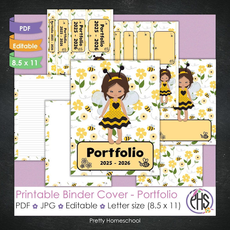 Homeschool Portfolio Binder 2025–2026 | Editable and Printable Binder ...