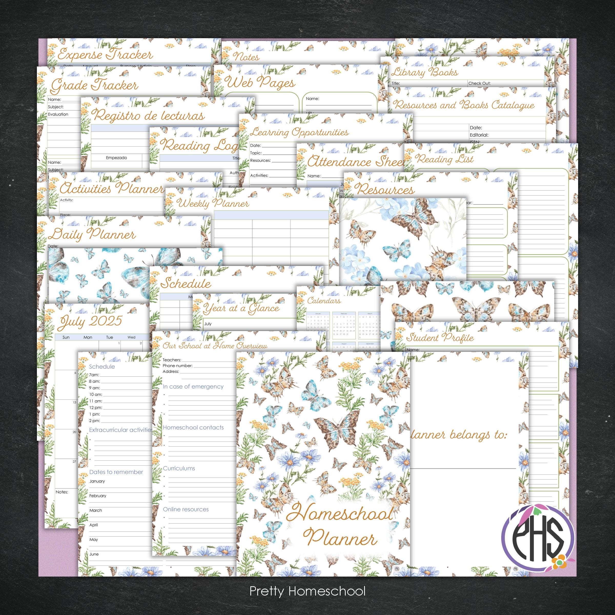 Printable Homeschool Planner 2025-2026 | Lesson Planner for Multiple ...