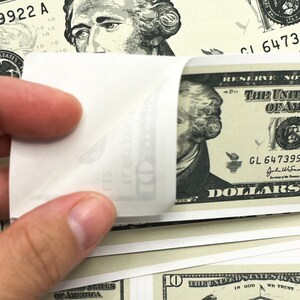 Ten Dollar Bill Stickers - Money Stickers - Math Stickers - Educational ...