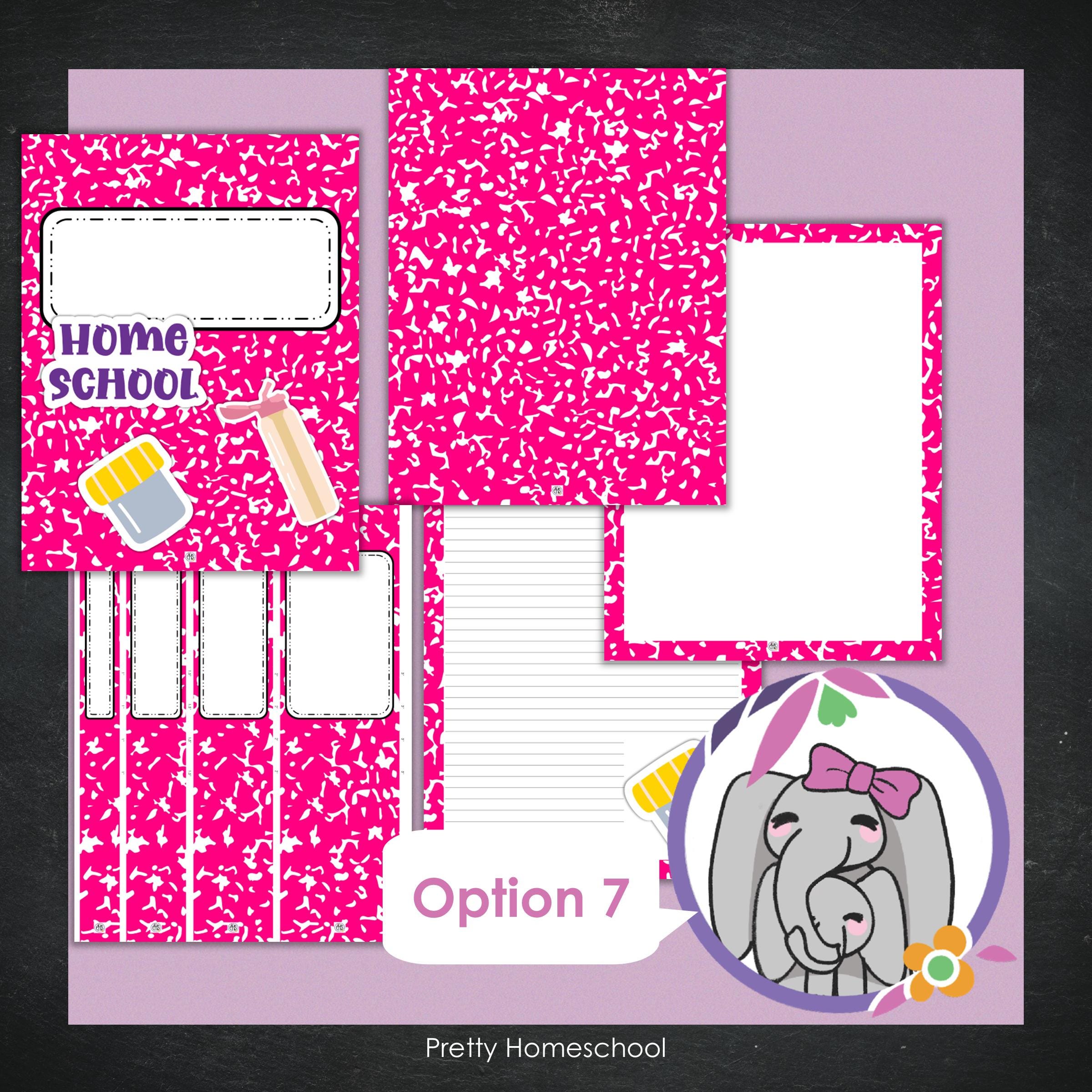 Printable and Editable Binder Covers and Spines - Composition Notebook ...